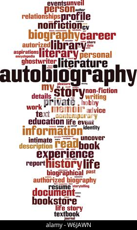 Biography word cloud concept. Collage made of words about biography ...