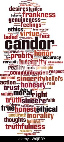 Candor word cloud concept. Collage made of words about candor. Vector ...