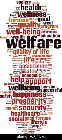 Welfare word cloud concept. Collage made of words about welfare. Vector ...
