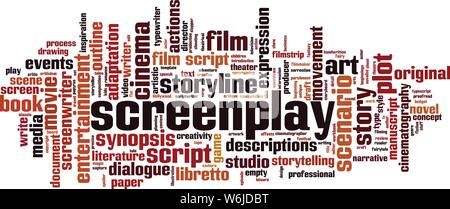 Scenario word cloud concept. Collage made of words about scenario ...