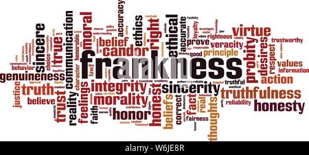 Frankness word cloud concept. Collage made of words about frankness ...