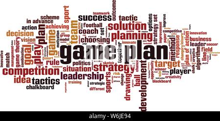 Game plan word cloud concept. Collage made of words about game plan ...