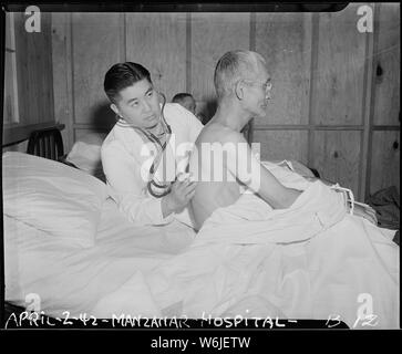 Manzanar Relocation Center, Manzanar, California. Hospital latrines ...