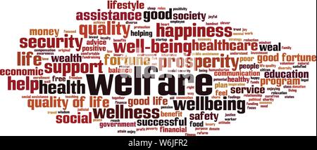 Welfare word cloud concept. Collage made of words about welfare. Vector ...