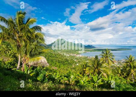 View over Rabaul, East New Britain, Papua New Guinea, Pacific Stock ...