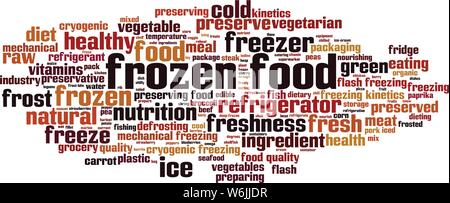 Frozen food word cloud concept. Collage made of words about frozen food ...