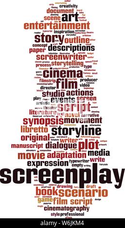 Scenario word cloud concept. Collage made of words about scenario ...