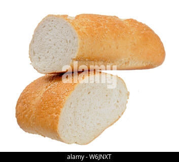 whole Vienna bread isolated on white Stock Photo - Alamy