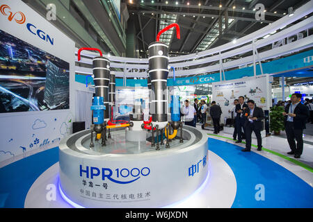 --FILE--People visit the stand of China General Nuclear Power ...