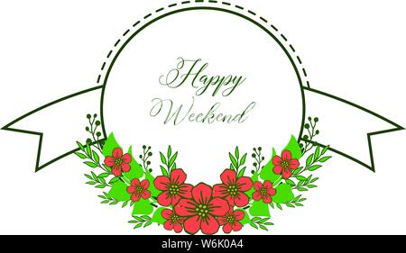 Border bright green leafy flower frame, for beautiful card happy ...