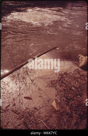 Raw sewage from the Spokane City Treatment Plant is seen bubbling into ...