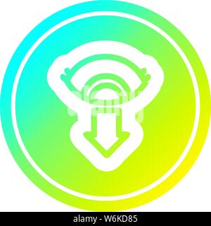 staring eye circular icon with cool gradient finish Stock Vector Image ...