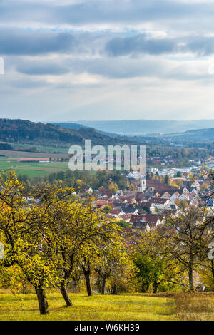 Germany, Beautiful houses of rudersberg city from above Stock Photo - Alamy