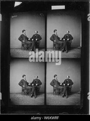 Samuel Clemens on the left, & possibly Gen. Thomas Williams Stock Photo ...