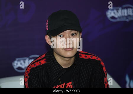 --FILE--Chinese rapper Wang Hao, better known as PG One, poses during ...
