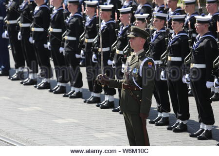 Irish military parade for Easter Rising centenary 2016 through Dublin ...