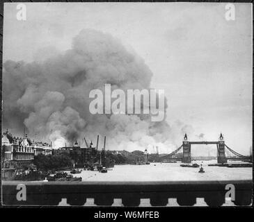 This picture, taken during the first mass air raid on London, 7th Stock ...