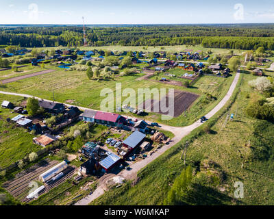 Typical aerial landscape of the Central Russian Upland. Bolshoe ...