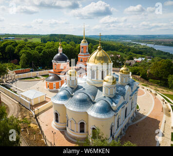 Picturesque view from drone of Kashira, one of oldest cities in Moscow ...