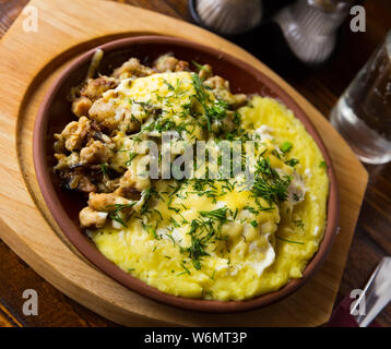 Soft boiled meat stewed with mung, vegetables and spices Stock Photo ...