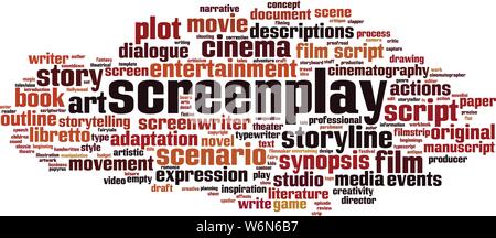 Scenario word cloud concept. Collage made of words about scenario ...