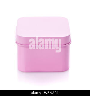 Pink gift box isolated on white background. top view, copy space Stock ...