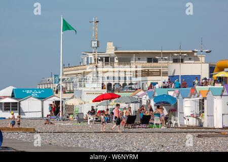Seine Maritime, land of the Bresle river, Le Tréport beach Stock Photo ...