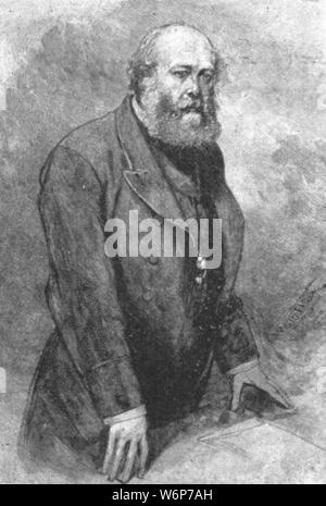 PORTRAIT ROBERT GASCOYNE CECIL THE 3RD MARQUESS OF SALISBURY PRIME ...