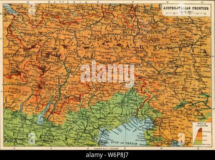 Border area Austria Tyrol Italy South Tyrol at paso resia the so-called ...