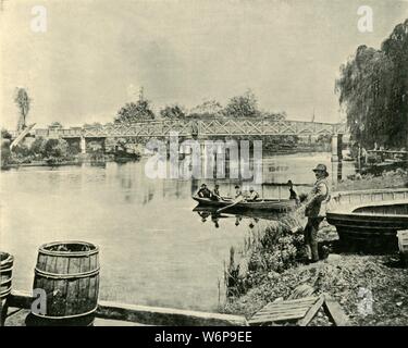 The wrought iron Victoria Swing Bridge Leith Edinburgh was one of the ...