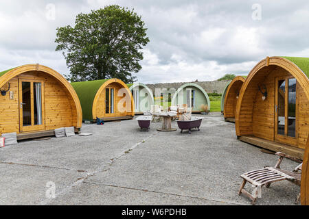 Glamping pods at Cloughjordan House, County Tipperary, Ireland Stock ...