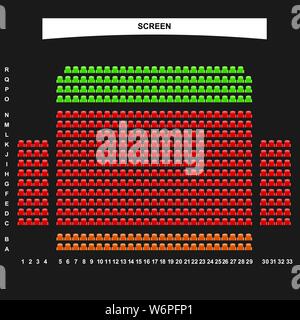 Movie seats booking interface template for ticket purchase Stock Vector ...