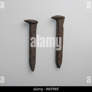 Old rusty railroad spikes Stock Photo - Alamy