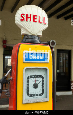 Shell petrol pumps at garage forecourt, UK Stock Photo: 1810266 - Alamy