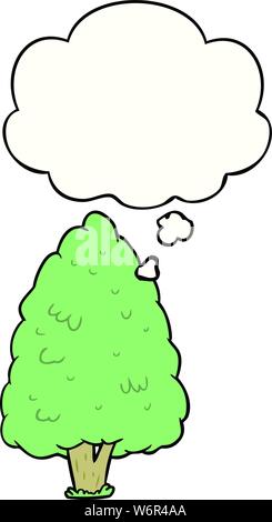 cartoon tall tree with thought bubble Stock Vector Image & Art - Alamy