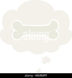 cartoon bone with thought bubble in comic book style Stock Vector Image ...