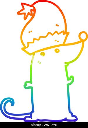 Cute rat cartoon character with rainbow isolated illustration Stock ...