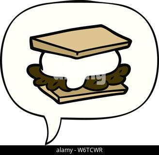 Hand drawn smore illustration Vector illustration Stock Vector Image ...