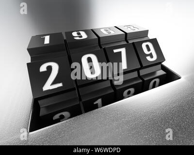 Metallic combination lock with three number. 3d illustration Stock ...