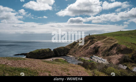 Small shingle beach where Berriedale Water enters the North Sea in the ...