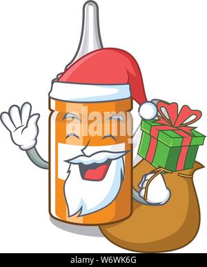 Santa with gift Ear mascot cartoon style Stock Vector Image & Art - Alamy