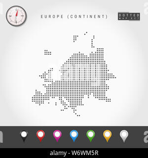 A stylized compass and a map of the world Stock Photo - Alamy