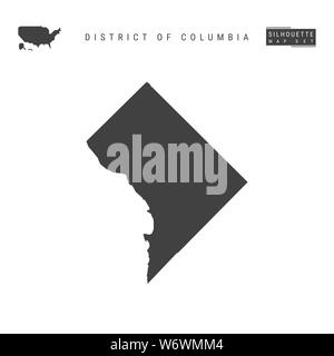 Washington DC district outline and icon inset set into a map of The ...