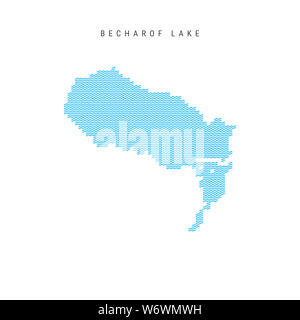 Blue Wave Pattern Map of Lake Superior, One of the Great Lakes of North ...