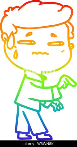 cartoon anxious man pointing Stock Vector Image & Art - Alamy