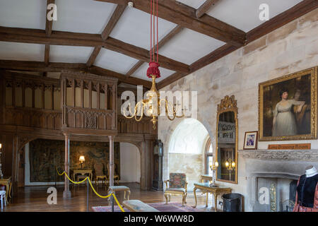 Furniture and paintings inside the Long Drawing Room, Berkeley castle ...