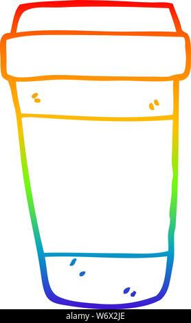 rainbow gradient line drawing of a cup of tea Stock Vector Image & Art ...