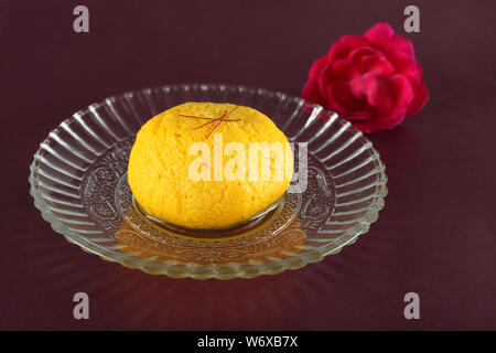 Sweet ; bengali mithai rajbhog served in plate ; Jodhpur ; Rajasthan ...
