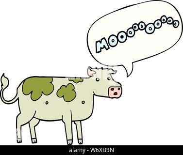 cartoon moo noise with speech bubble Stock Vector Image & Art - Alamy