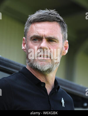 Salford City Manager Graham Alexander during the Sky Bet League 2 match ...